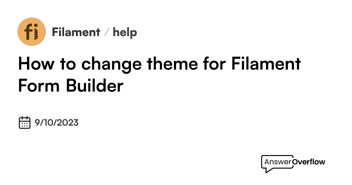 How to change theme for "Filament Form Builder" - Filament