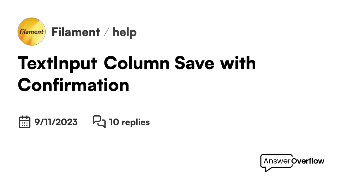 TextInput Column Save with Confirmation - Filament