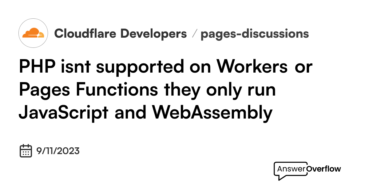 PHP isn't supported on Workers or Pages Functions, they only run JavaScript and WebAssembly ...