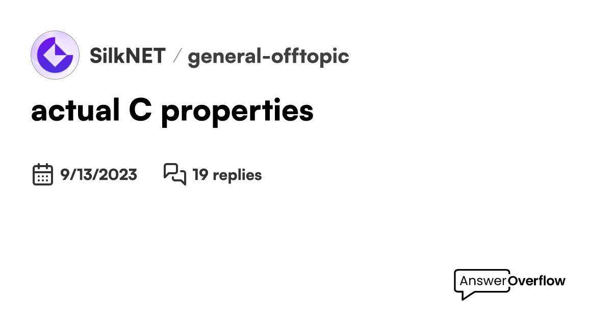 actual C# properties - Silk.NET
