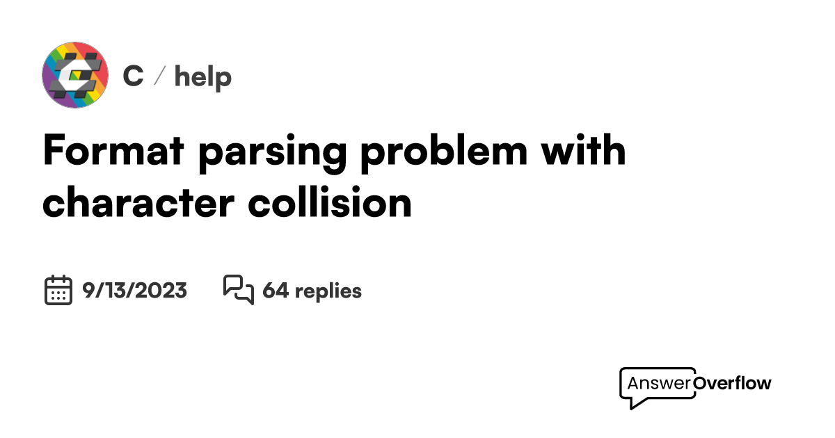 Format parsing problem with character collision - C#