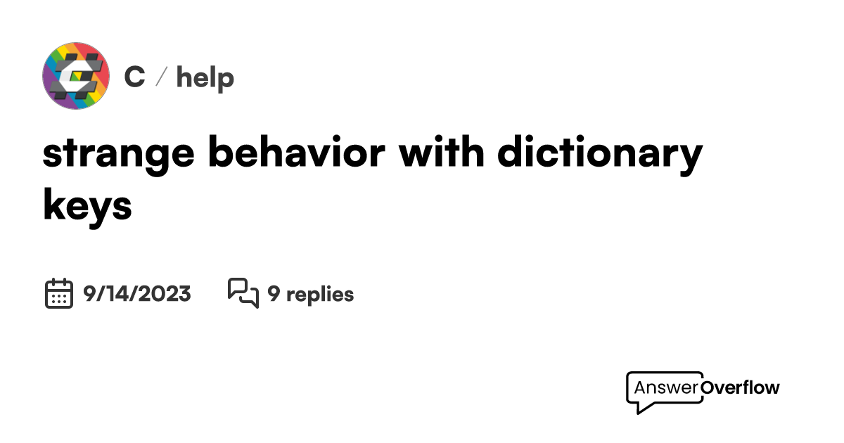 strange behavior with dictionary keys - C#