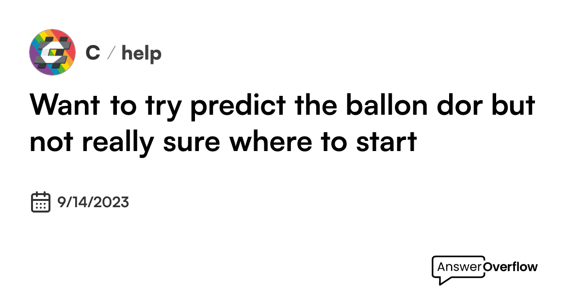 Want to try predict the ballon d'or but not really sure where to start - C#