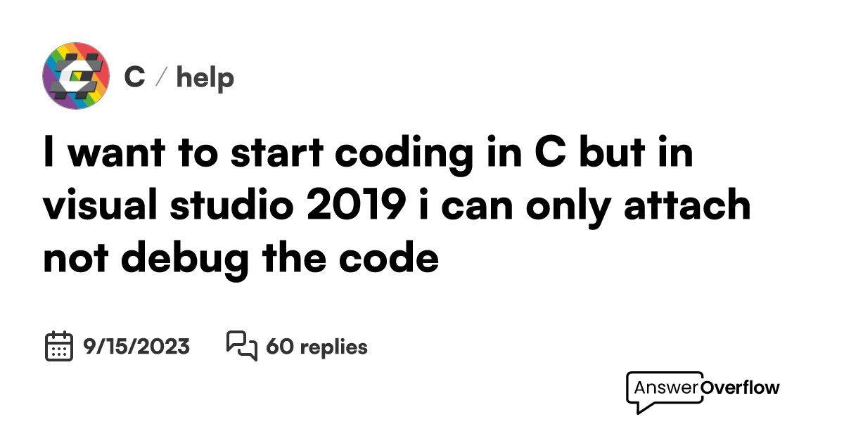 I want to start coding in C# but in visual studio 2019 i can only ...