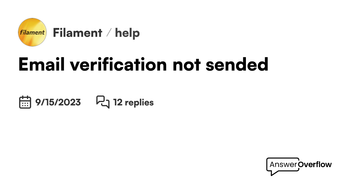 Email Verification Not Sended Filament 