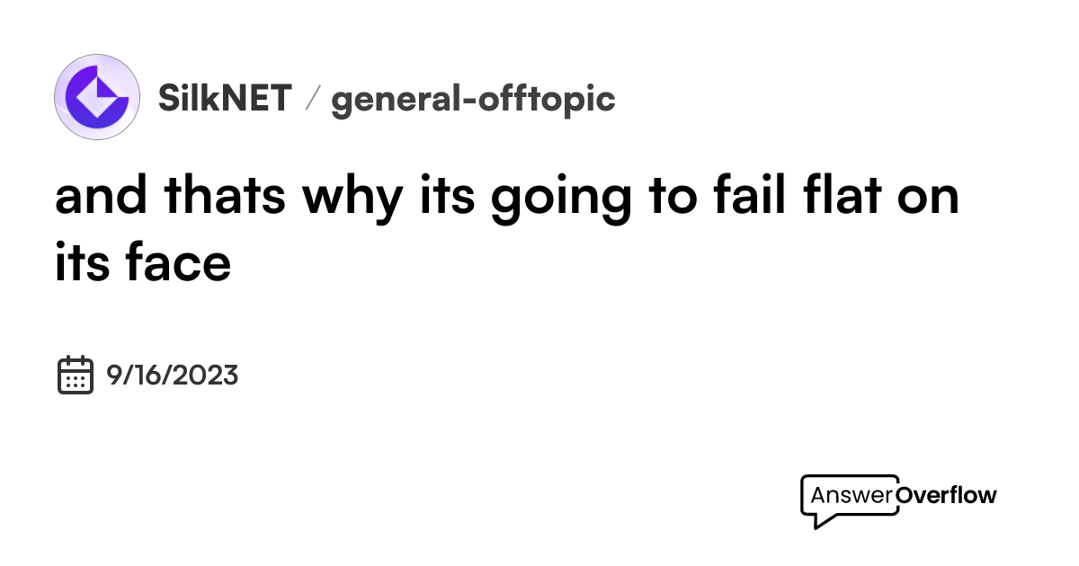 and thats why its going to fail flat on its face - Silk.NET