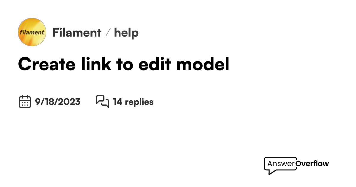 Create link to edit model - Filament