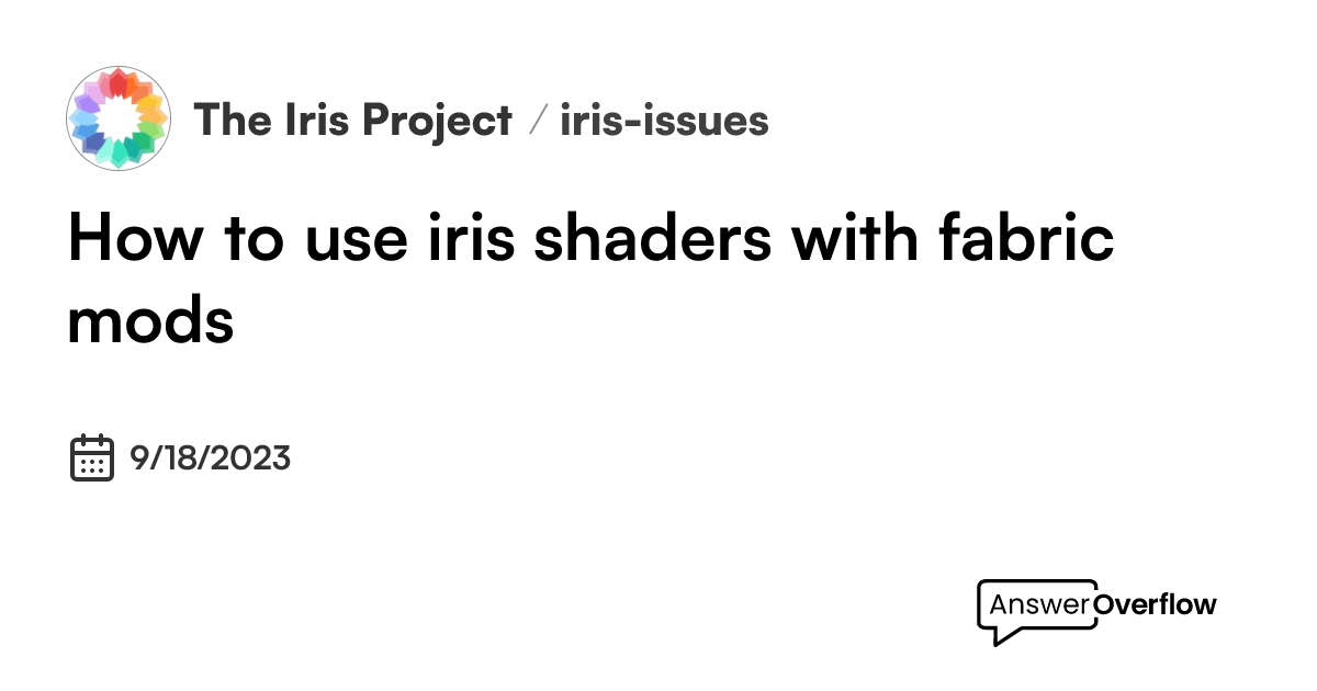 How to use iris shaders with fabric mods - The Iris Project