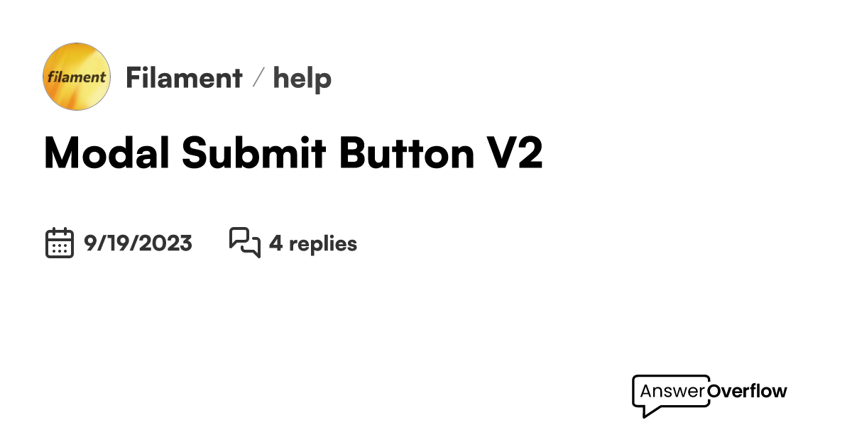 Modal Submit Button V2 Filament