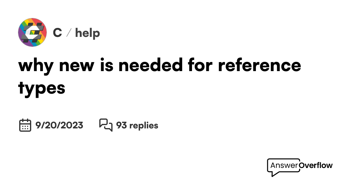 why new is needed for reference types - C#