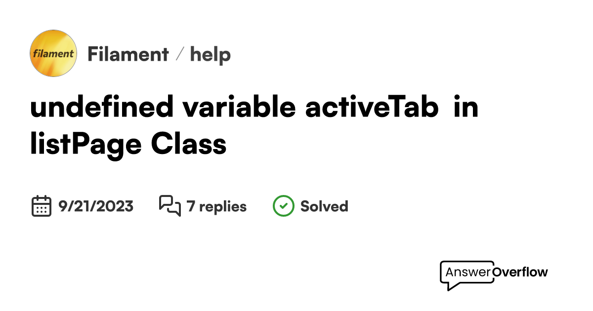 Undefined Variable Activetab In Listpage Class Filament