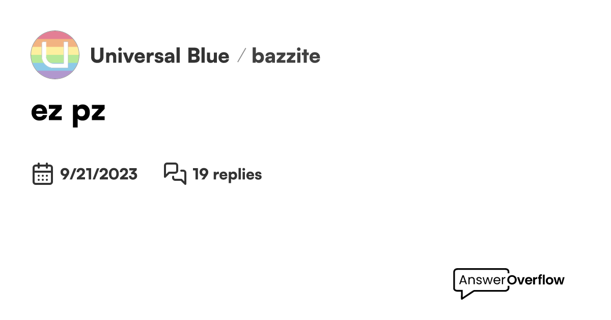 ez pz - Universal Blue