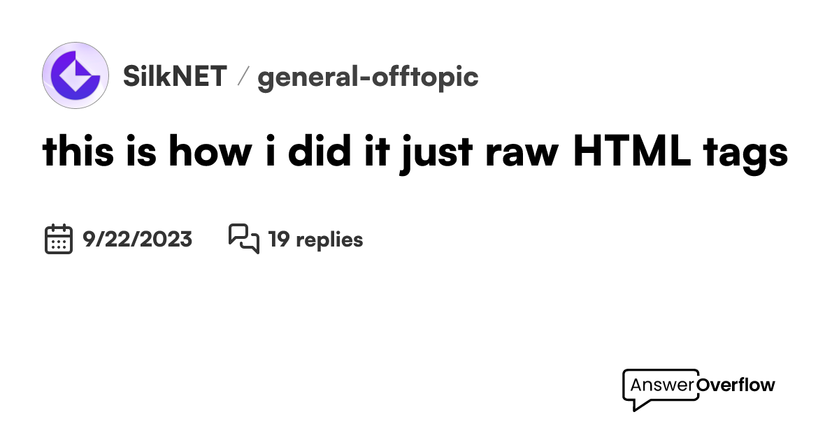 this is how i did it, just raw HTML tags - Silk.NET