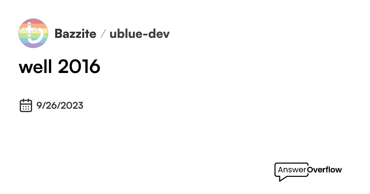 well 2016 - Universal Blue