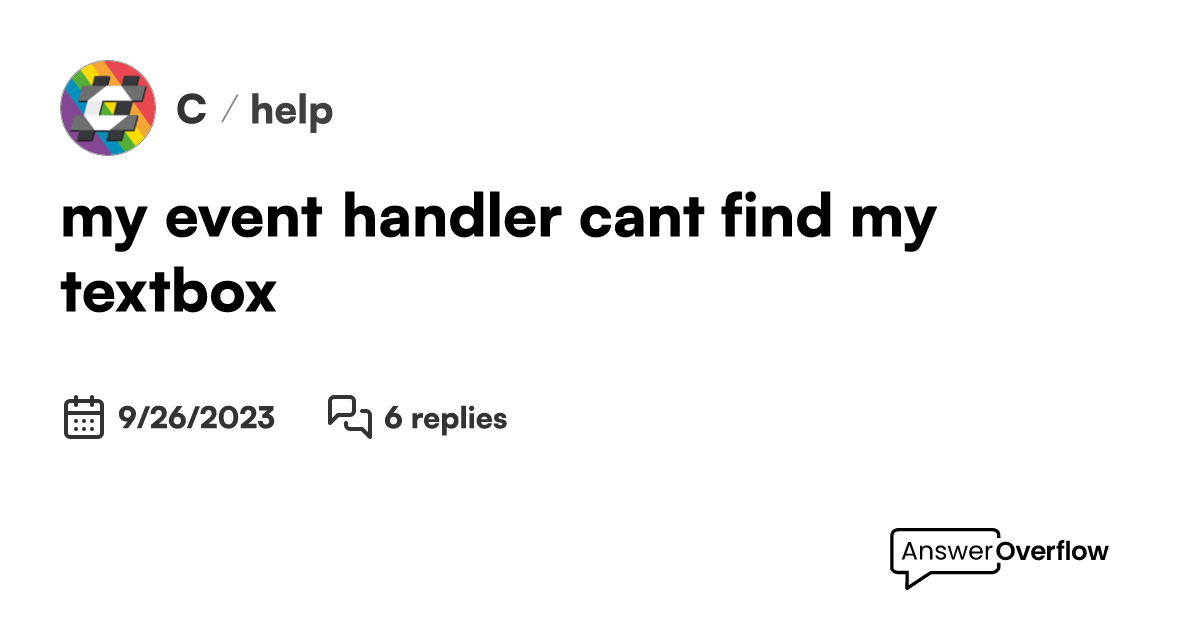 my event handler cant find my textbox - C#