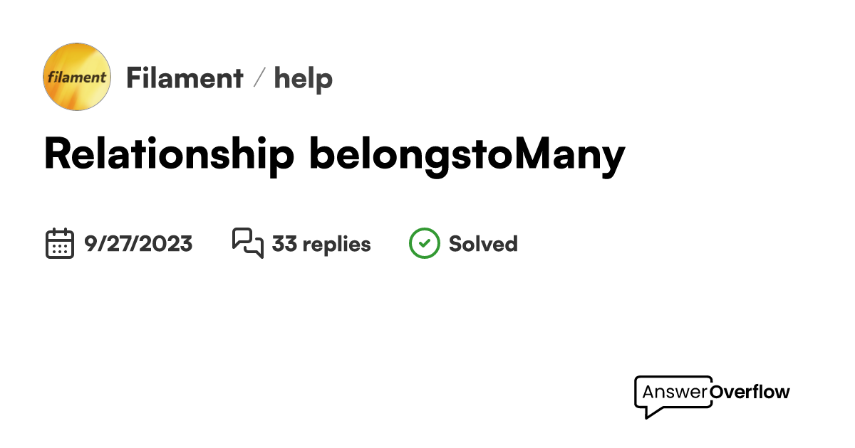 Relationship Belongstomany Filament 