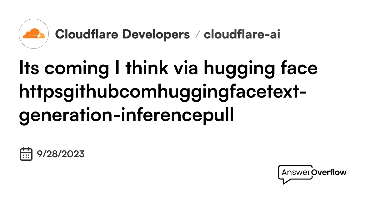 It's coming I think via hugging face https://github.com/huggingface/text-generation-inference ...