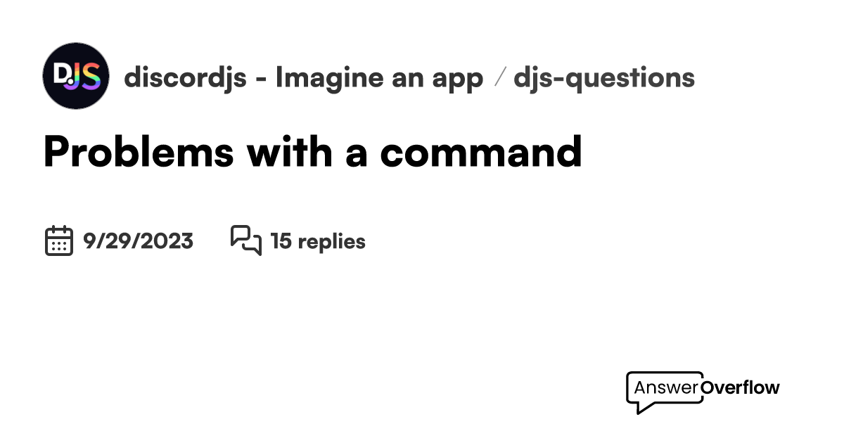 Problems with a command - discord.js - Imagine an app