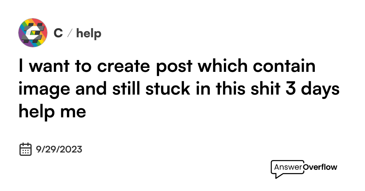 I want to create post which contain image and still stuck in this shit ...
