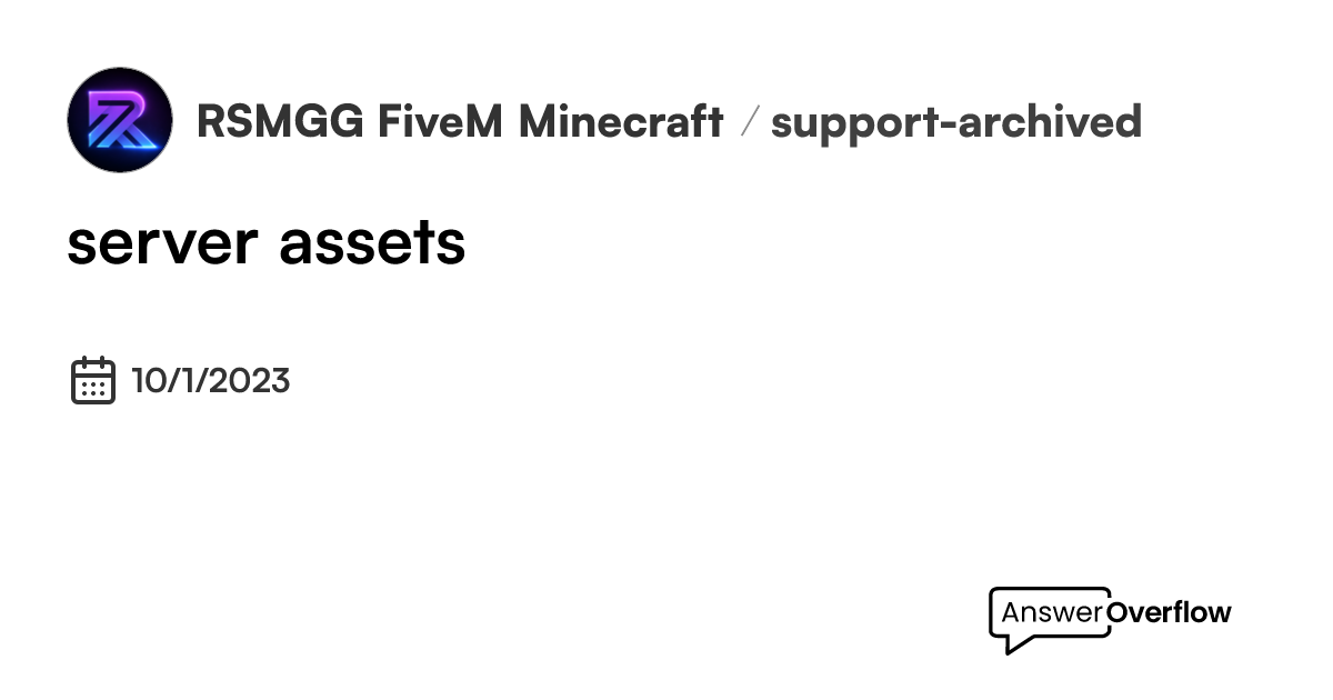 server assets - RSM.GG ~ Freeroam