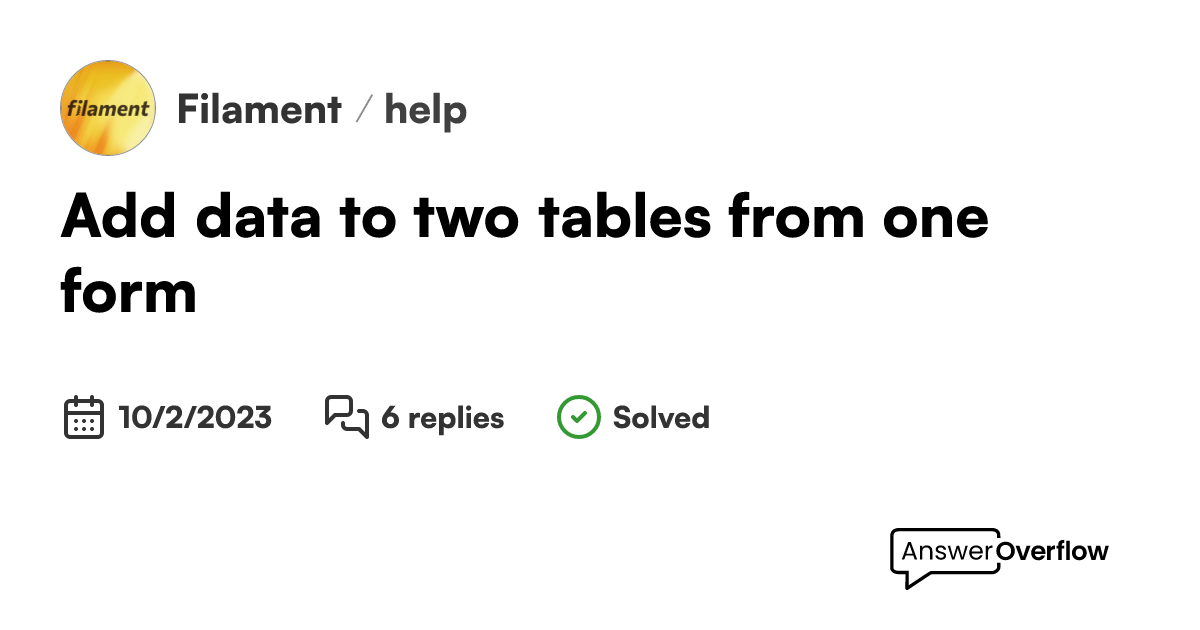 Add data to two tables from one form - Filament