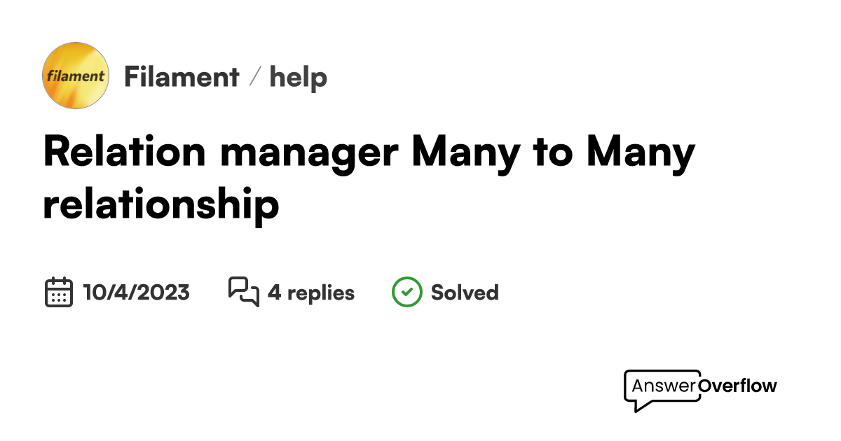 Relation manager Many to Many relationship - Filament