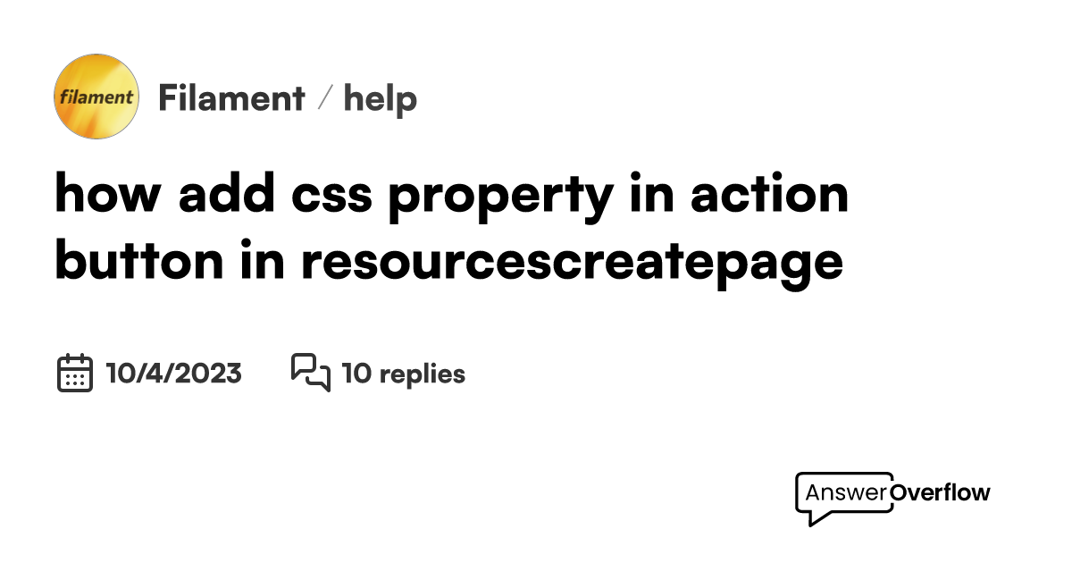 how add css property in action button in resources/createpage - Filament