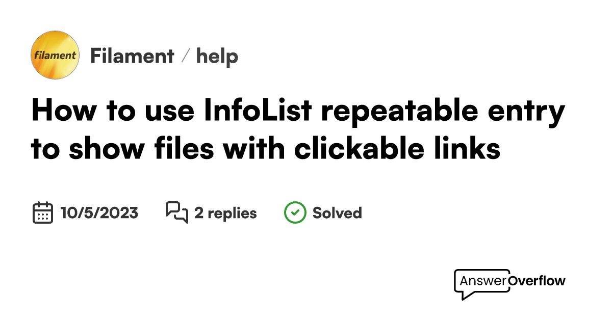 How to use InfoList repeatable entry to show files with clickable links - Filament