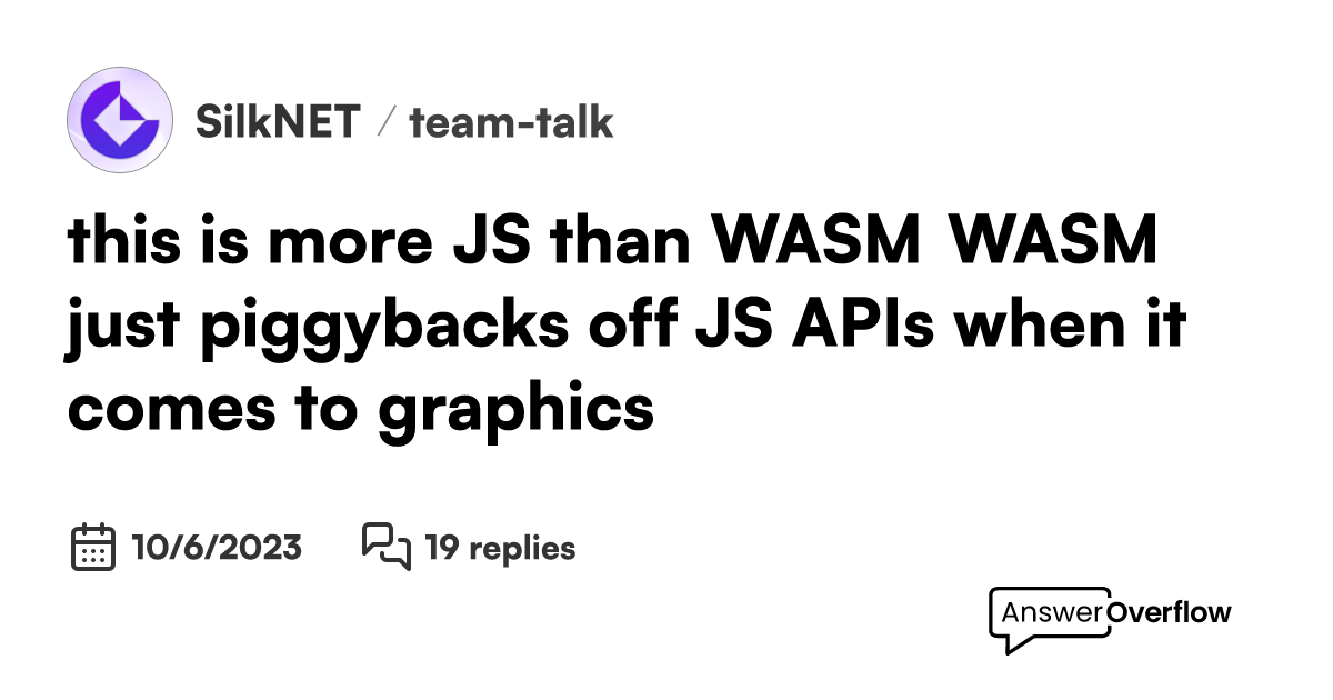 this is more JS than WASM, WASM just piggybacks off JS APIs when it comes to graphics - Silk.NET