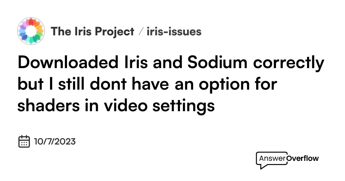 Downloaded Iris and Sodium correctly but I still don't have an option ...
