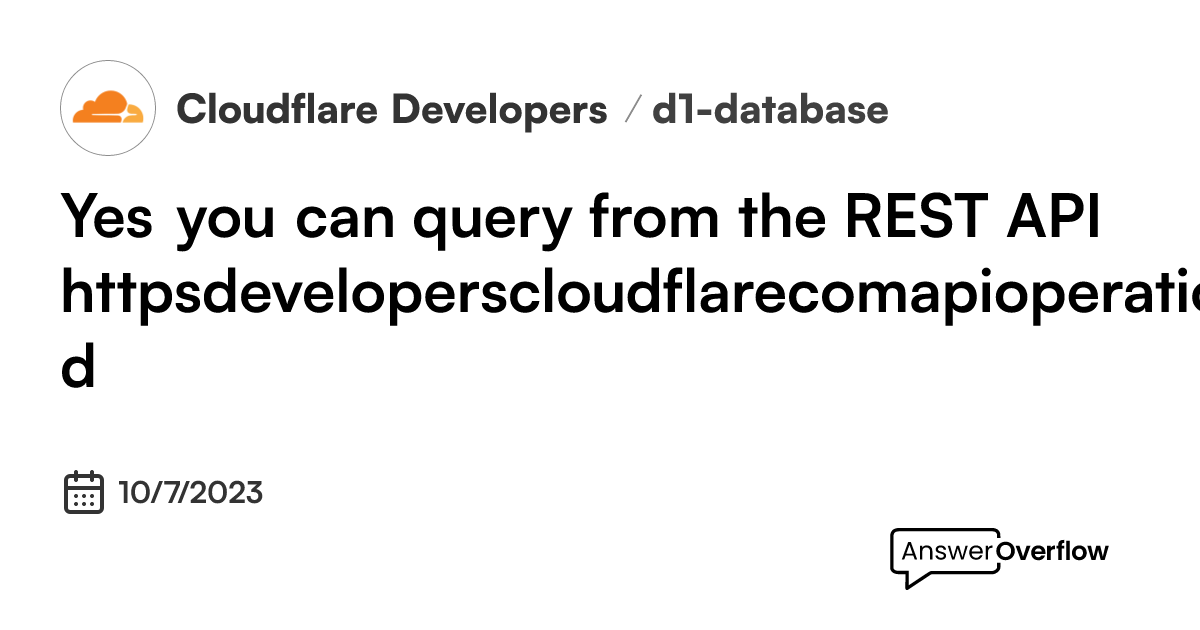 Yes, you can query from the REST API: https://developers.cloudflare.com/api/operations ...