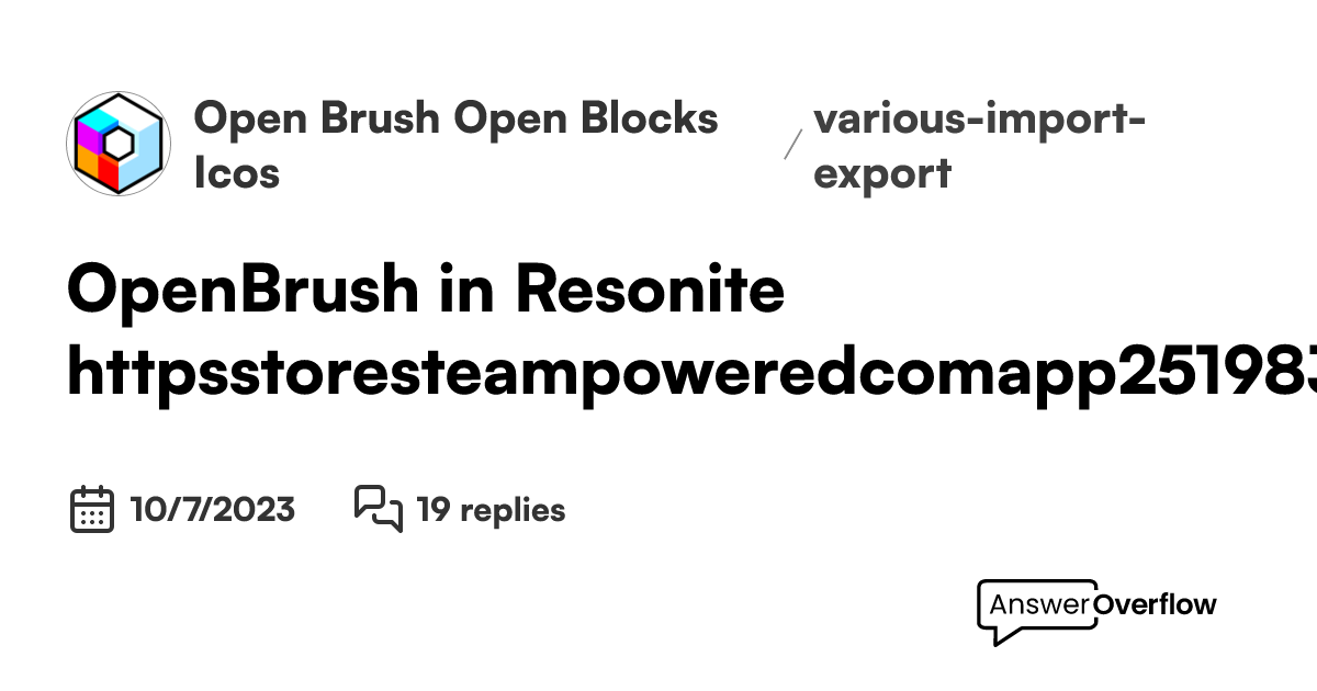 OpenBrush in Resonite🎨 https://store.steampowered.com/app/2519830/Resonite/ - Open Brush, Open ...