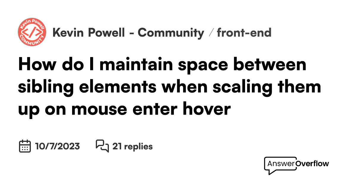 How do I maintain space between sibling elements when scaling them up on mouse enter / hover ...