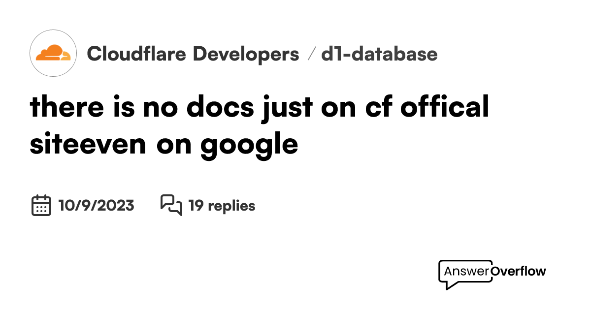 there is no docs just on cf offical site,even on google - Cloudflare ...