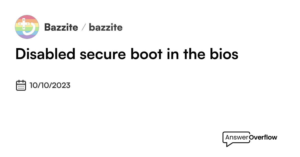 Disabled secure boot in the bios - Universal Blue