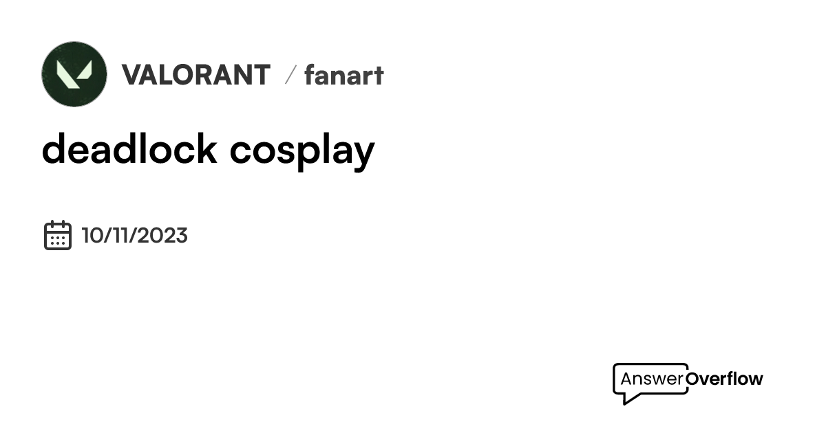 deadlock cosplay 😼 - VALORANT