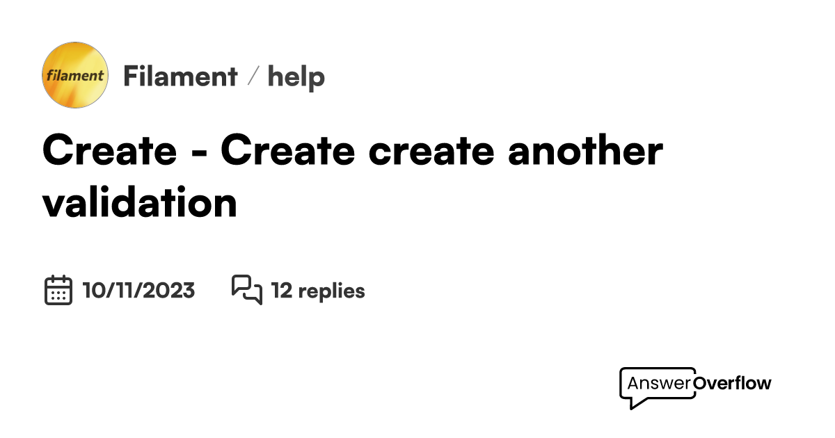 'Create' - 'Create & create another' validation - Filament