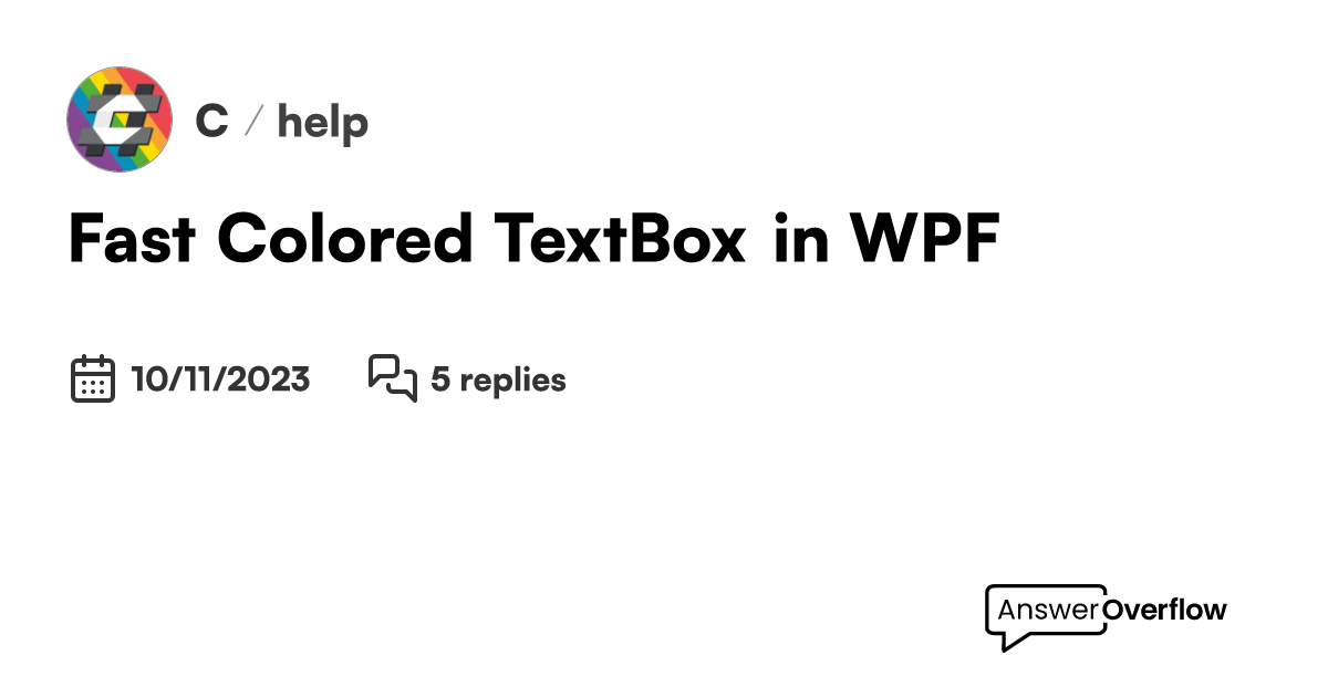 Fast Colored TextBox in WPF - C#