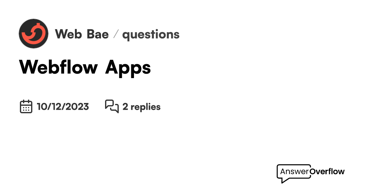 Webflow Apps - Web Bae