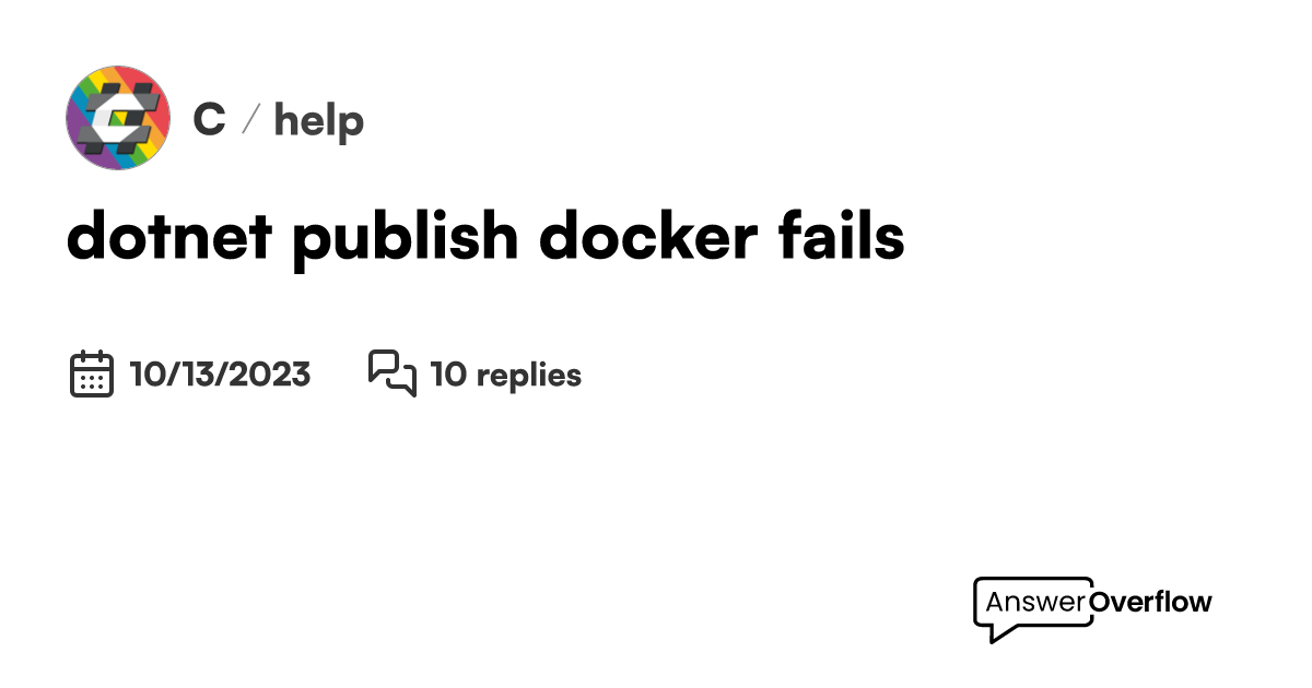 dotnet publish docker fails - C#