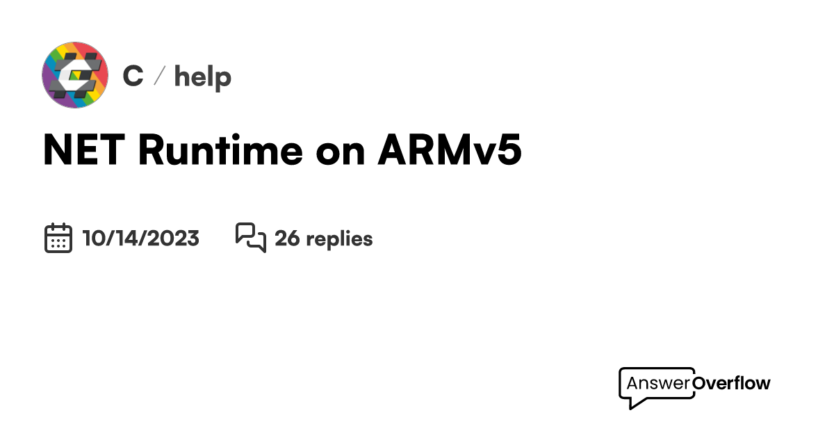 .NET Runtime on ARMv5 - C#