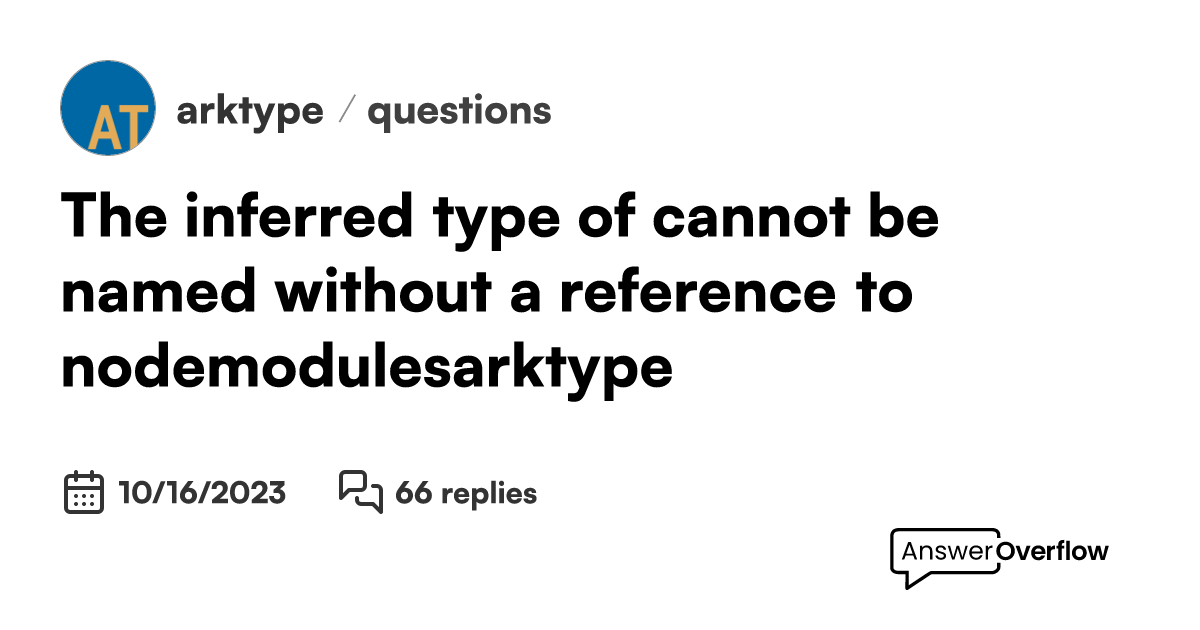 The inferred type of '... cannot be named without a reference to '../../../../node_modules ...