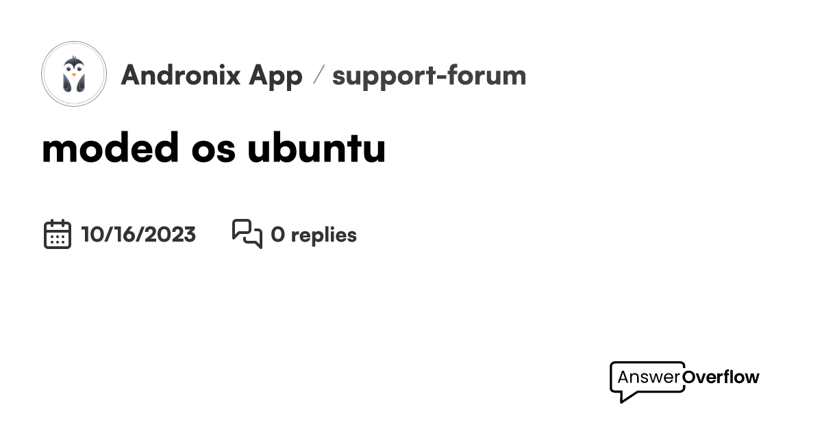 moded os ubuntu - Andronix App