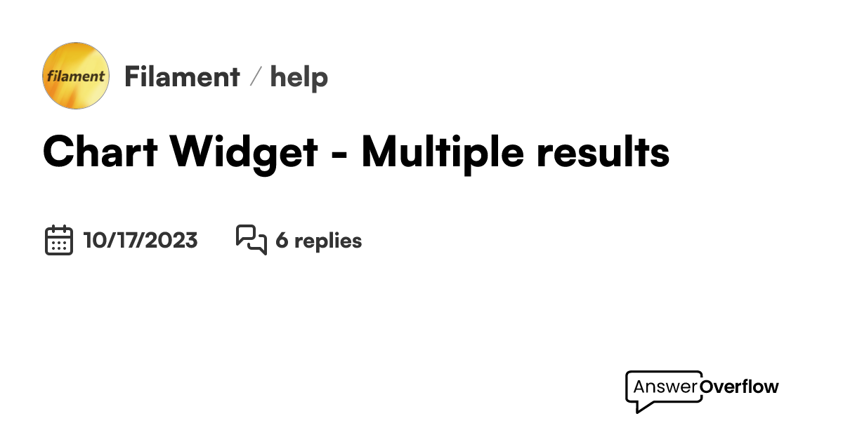 Chart Widget - Multiple results - Filament
