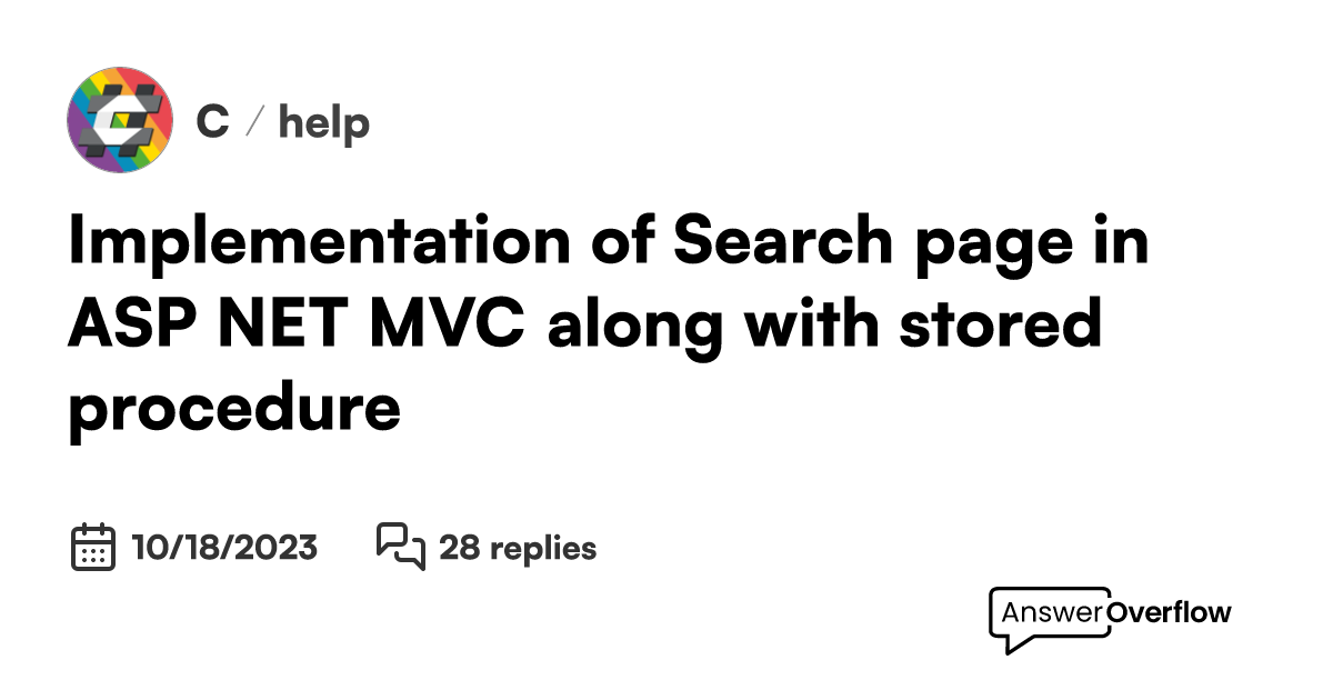 Implementation Of Search Page In Asp Net Mvc Along With Stored Procedure C