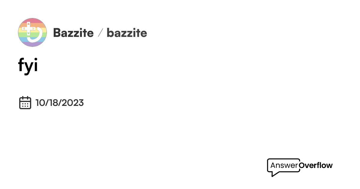 fyi - Universal Blue