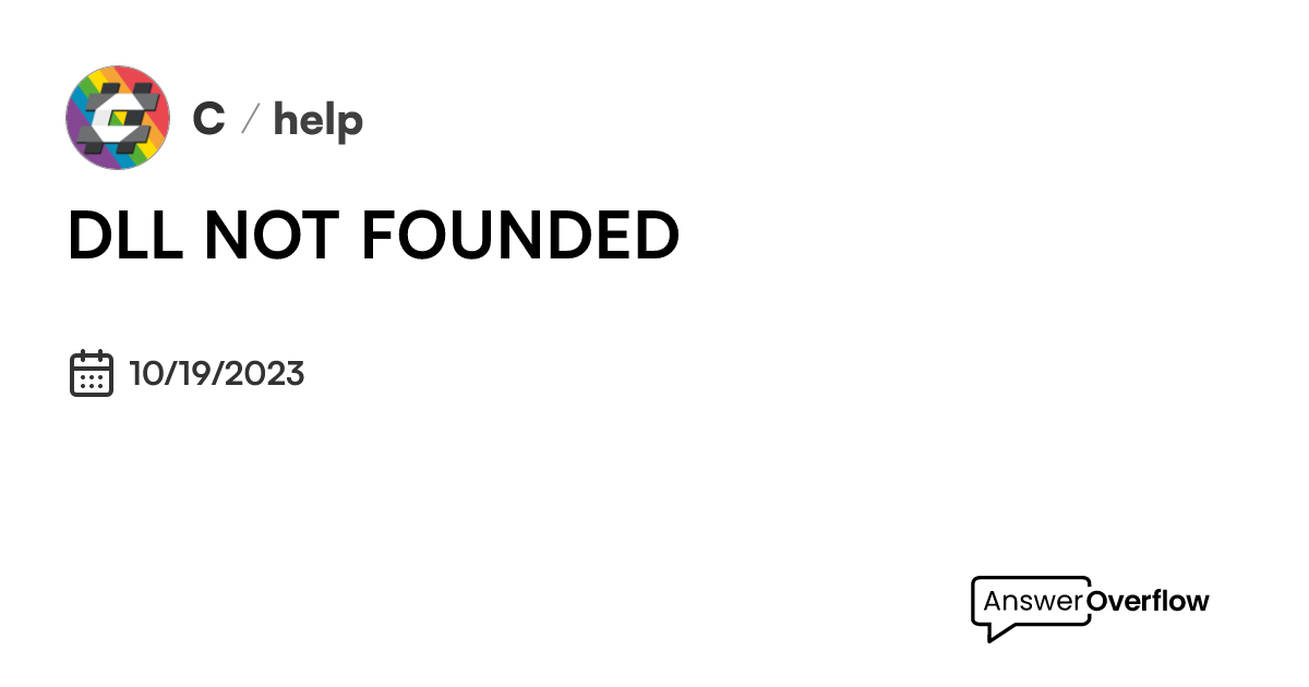 .DLL NOT FOUNDED! - C#