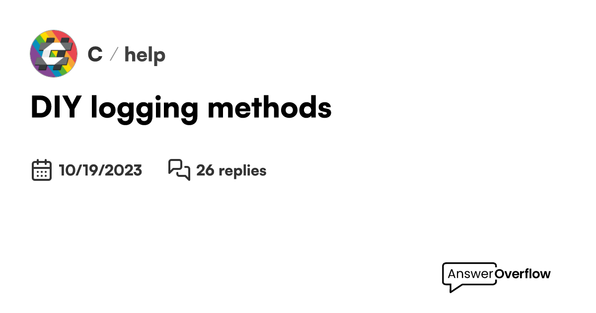 DIY logging methods - C#
