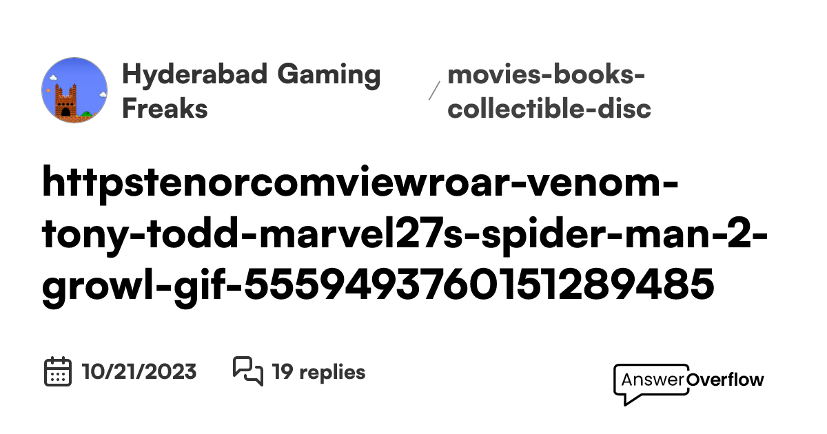 https://tenor.com/view/roar-venom-tony-todd-marvel%27s-spider-man-2 ...