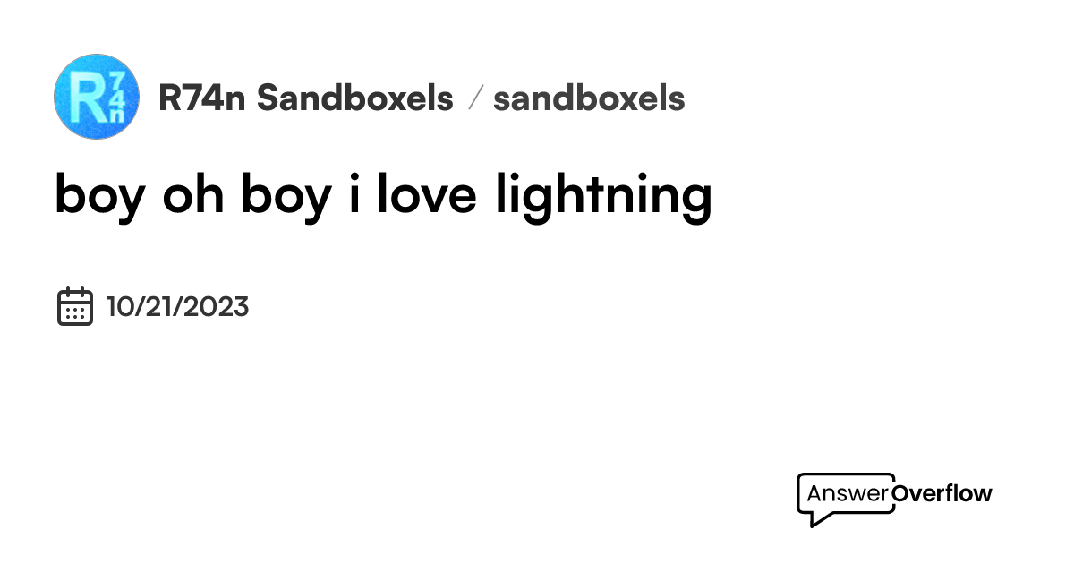 boy oh boy i love lightning! - 🚨 R74n / Sandboxels